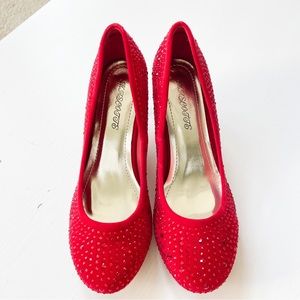 Mascotte | Shoes | Mascotte Red Embellished Heels Sunny2 B3 | Poshmark
